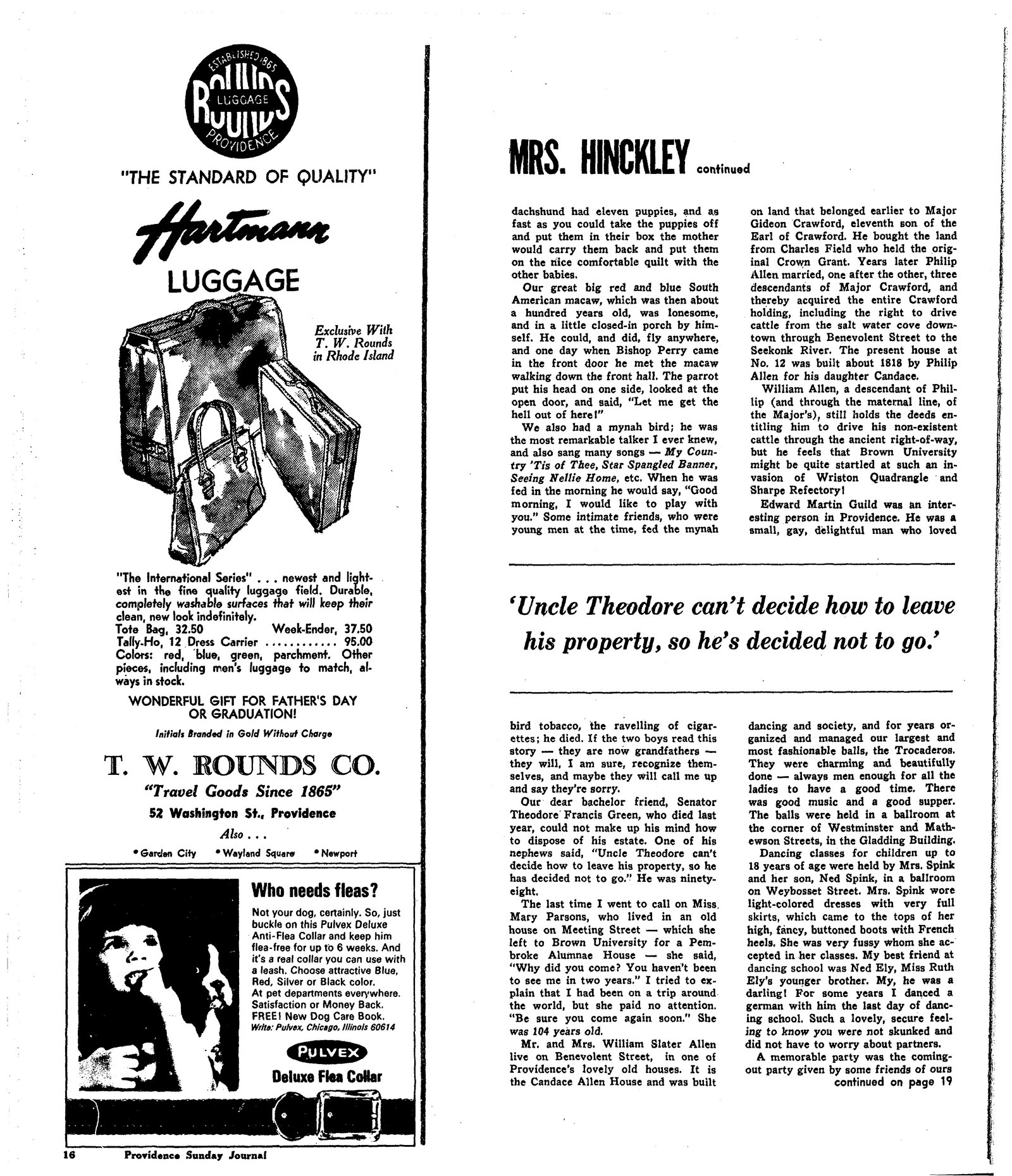 “Mrs. Hinckley’s Providence” (4 Jun 1967) by Anita W. Hinckley – Deep ...